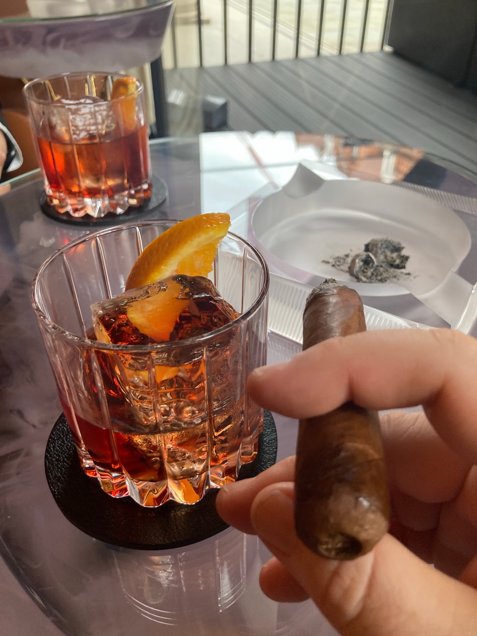Sampling cigars at The Connaught Cigar Merchants, Mayfair, London ...