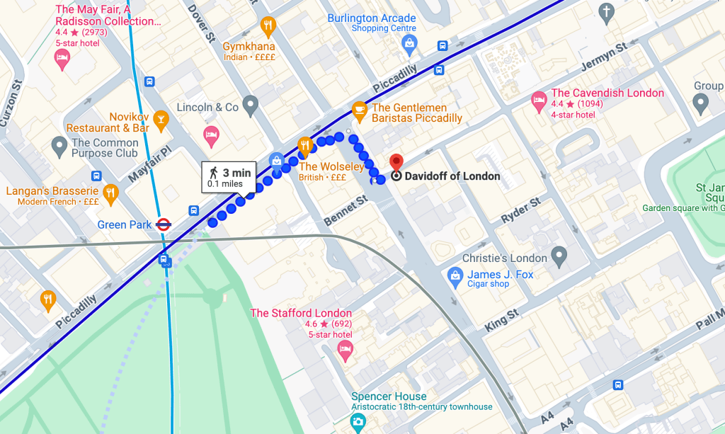 A visit to Davidoff of London cigar shop – with an unexpected and ...